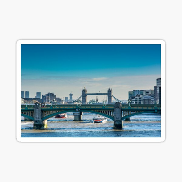 "London Bridge and Tower Bridge" Sticker for Sale by maryloufletcher ...