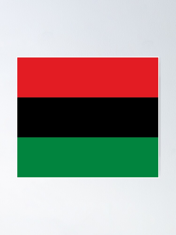 Unia Flag Pan African Black Liberation Afro American Flag Poster