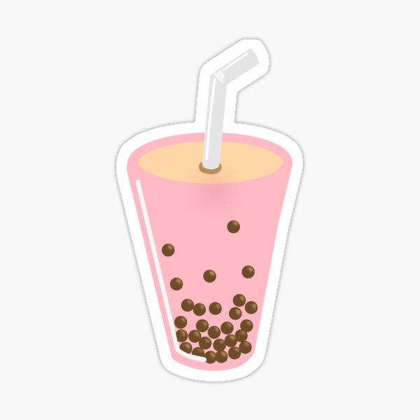 "Boba Bubble Tea Drink Design" Sticker by m-sketchbook | Redbubble