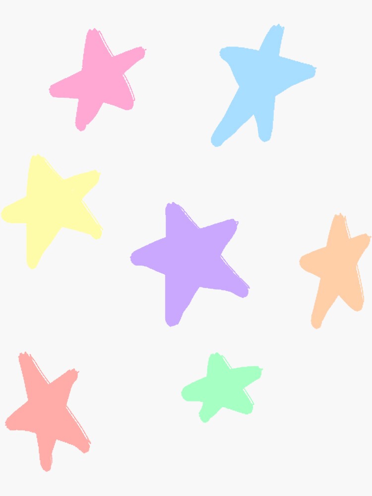 "Pastel Star Sticker Pack" Sticker for Sale by sagemcbride | Redbubble