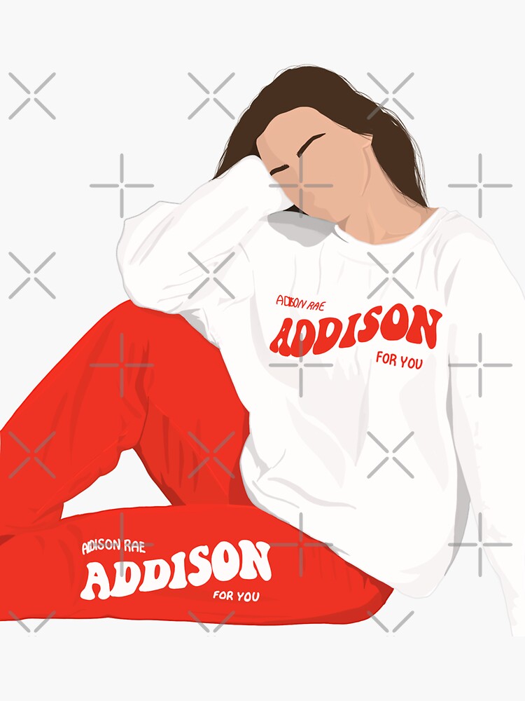 "Addison Rae TikTok" Sticker for Sale by hayleymeyer | Redbubble