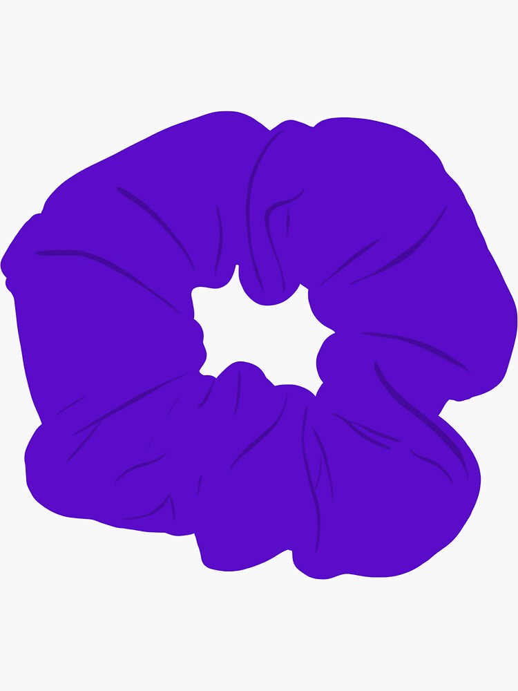 "Purple Scrunchie Sticker" Sticker by dailydoodlez | Redbubble