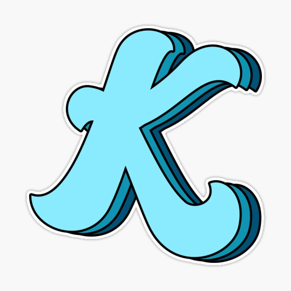 Letter K Blue