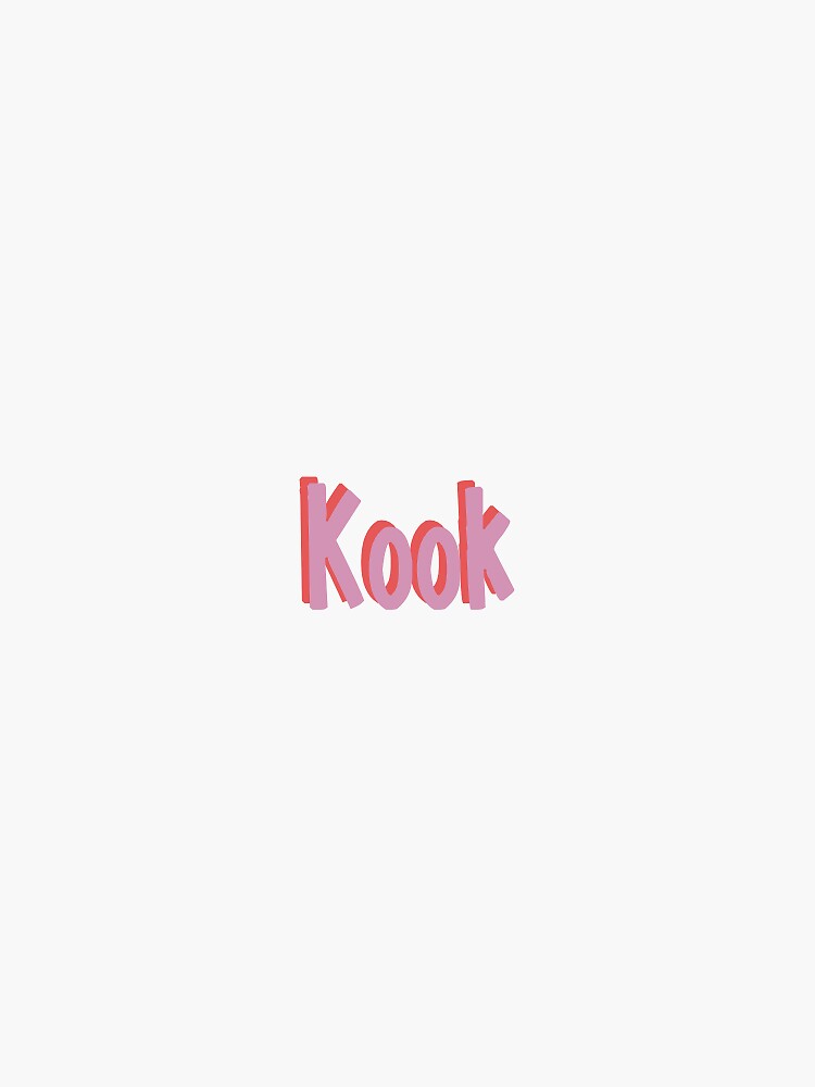 "Kook" Sticker for Sale by haley650 | Redbubble