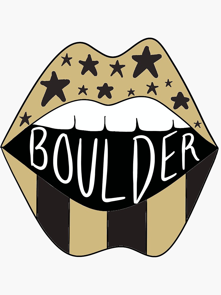 "University of Colorado Boulder Lips Sticker" Sticker for Sale by ...