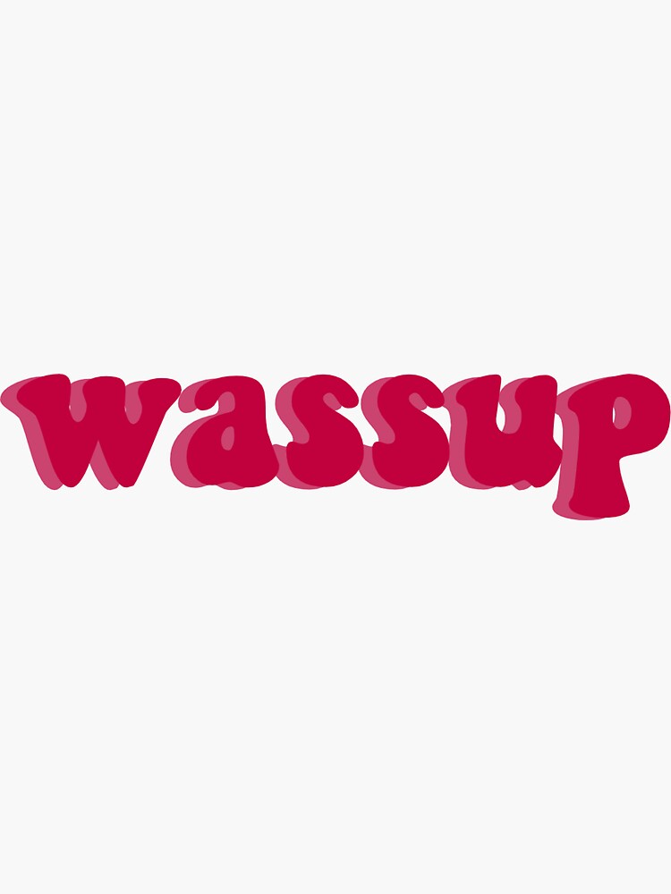 "aesthetic hot pink "wassup" sticker" Sticker by shdesaram02 | Redbubble