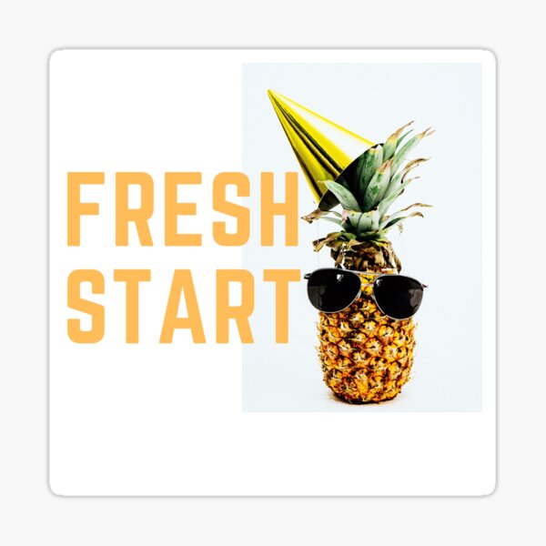 "fresh start" Sticker for Sale by loba6085 | Redbubble