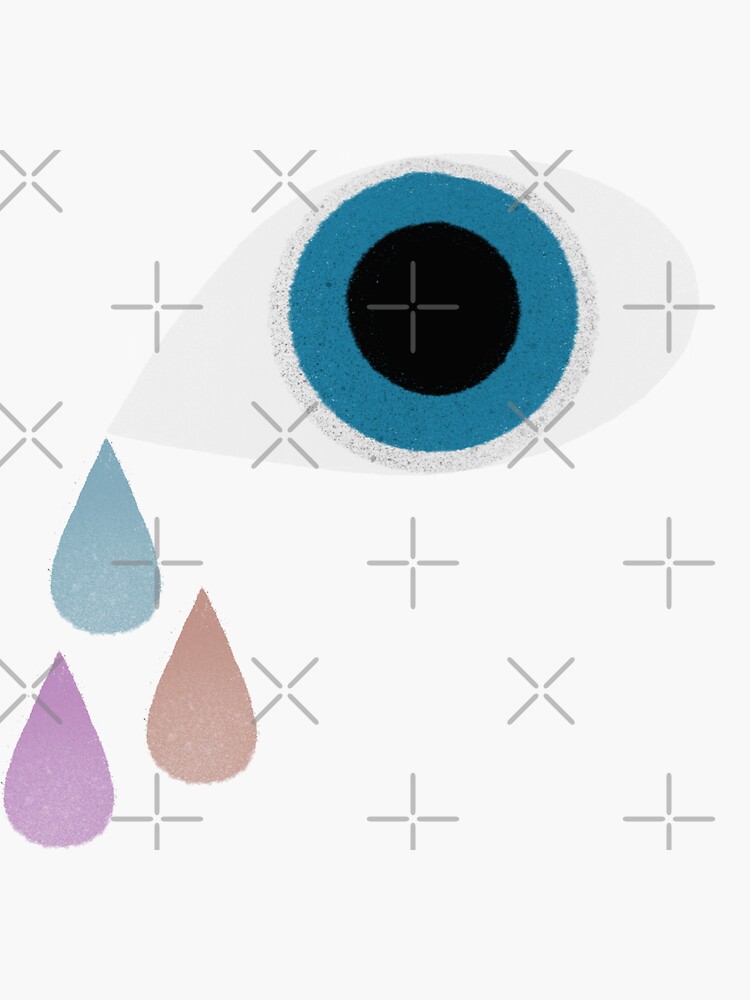 "Eye crying" Sticker for Sale by zipo-art | Redbubble