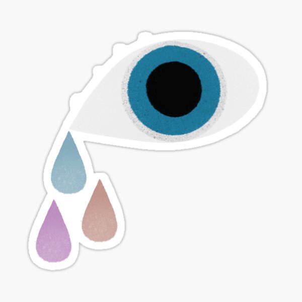 "Eye crying" Sticker for Sale by zipo-art | Redbubble