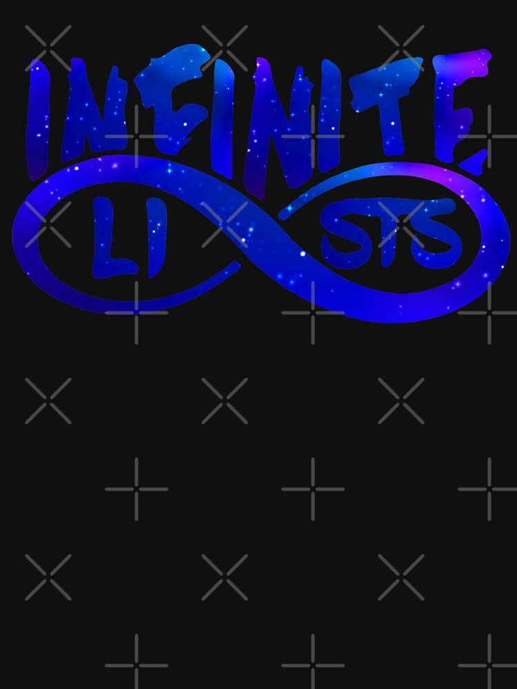 " Infinite lists Merch, Infinite Merch,infinite lists Blue Galaxy logo ...