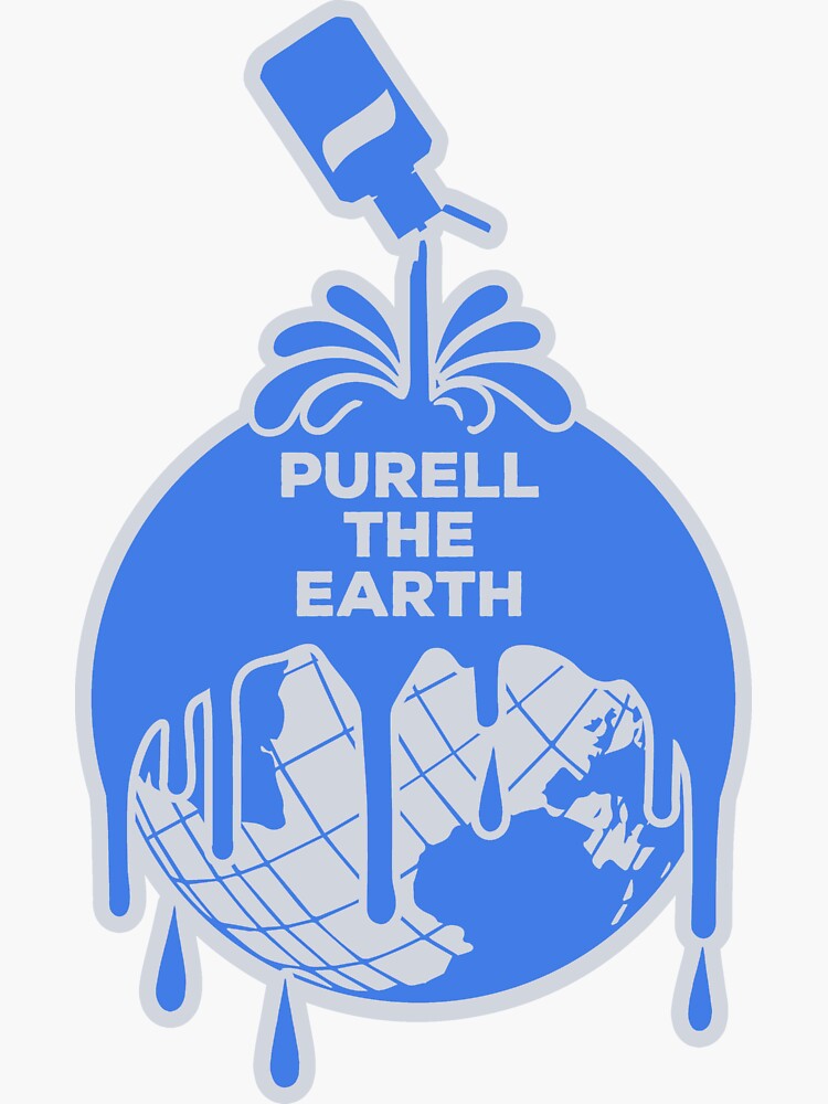 "PURELL THE EARTH" Sticker by LemonIceDesigns | Redbubble