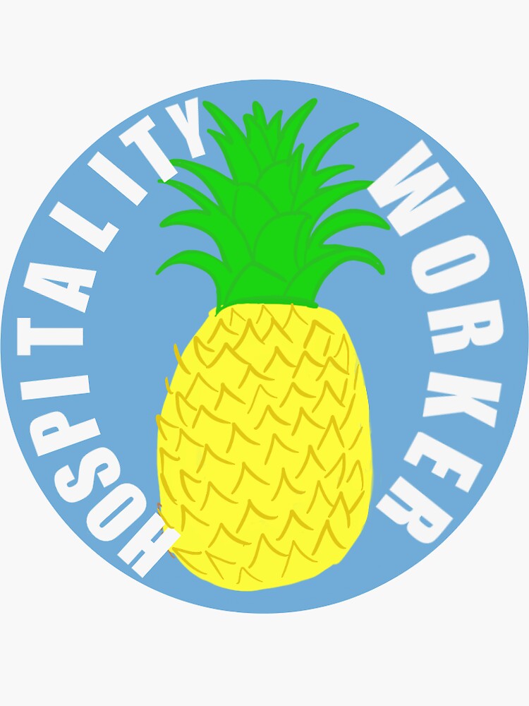 "Hospitality Worker" Sticker for Sale by Iveyyelizabeth | Redbubble