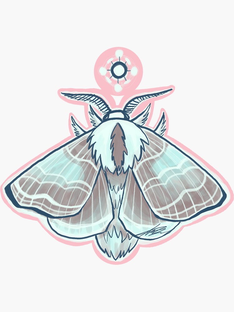 "Fuzzy Moth" Sticker by tetra005 | Redbubble