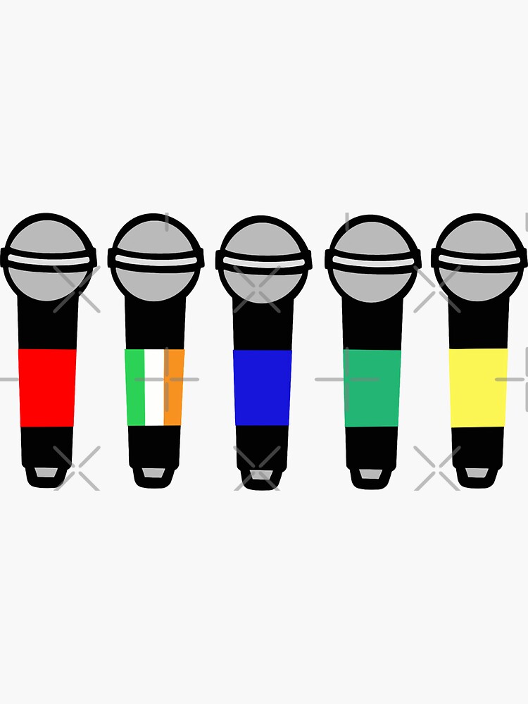 "One Direction Microphones" Sticker for Sale by Courtney Weber | Redbubble