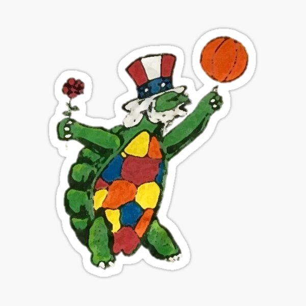 "Basketball Turtle - Uncle Sam / Jerry Garcia Person Design" Sticker ...