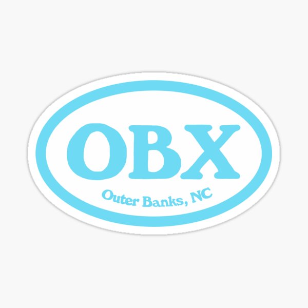 "Outer Banks OBX blue sticker, North Carolina beaches Sticker" Sticker ...