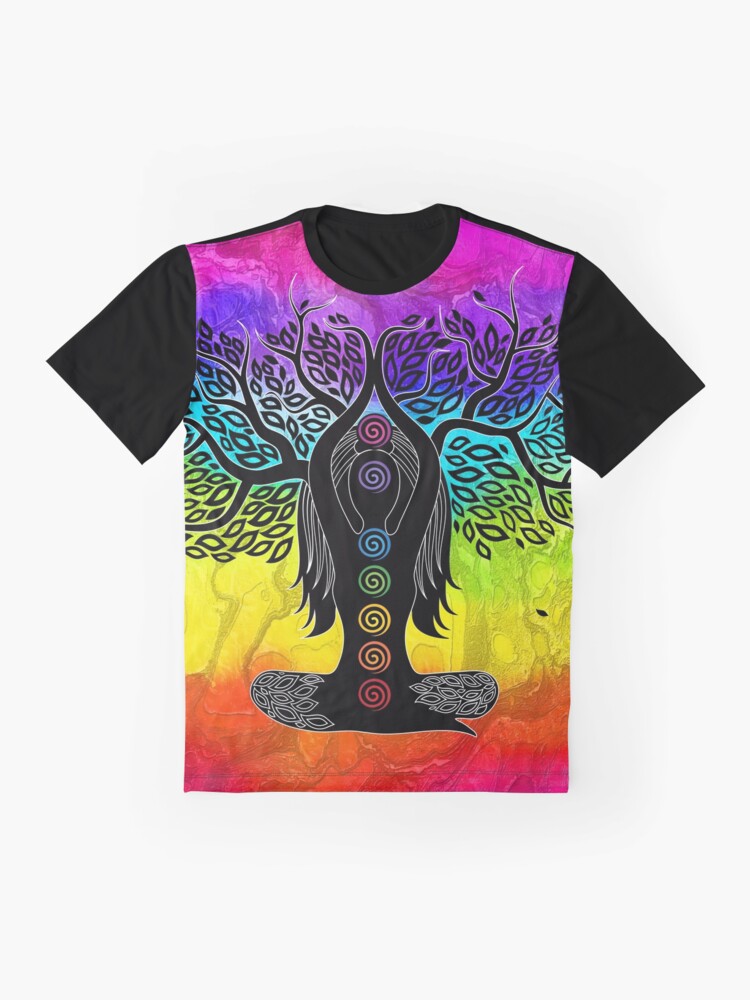 "Chakra Lady Tree - Chakra BG" Graphic T-Shirt for Sale by Serena King ...