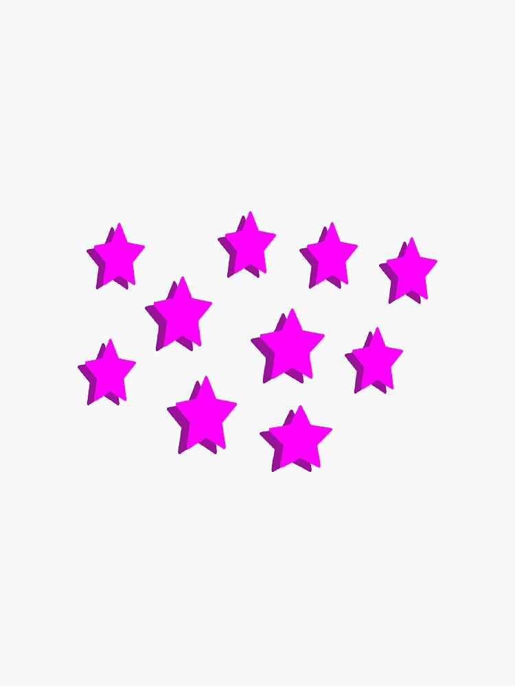 "pink star sticker pack" Sticker by AliciaPaj | Redbubble