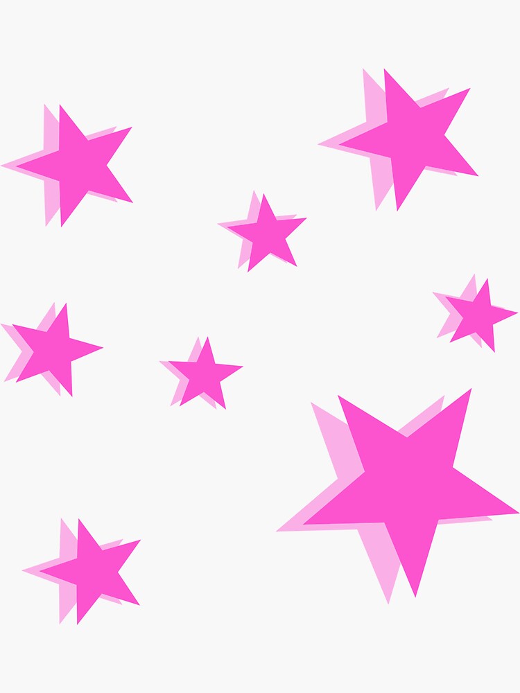 "Pink Star Pack" Sticker for Sale by lillianna-meram | Redbubble