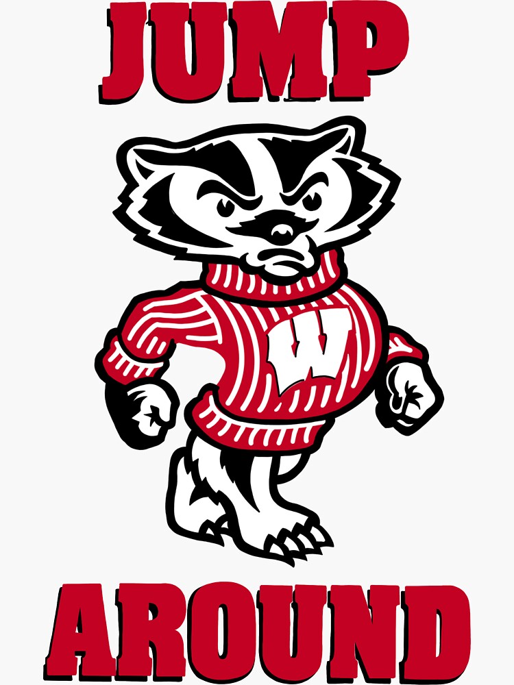 "Bucky Jump Around Sticker" Sticker for Sale by frankiekay | Redbubble