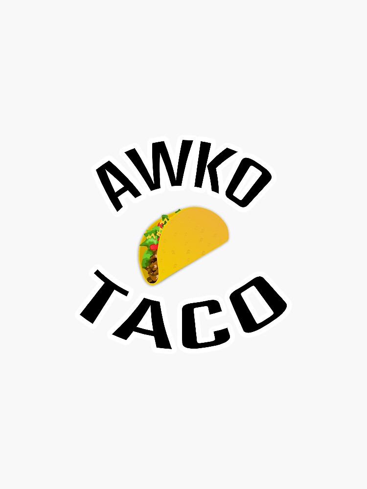 "Awko Taco" Sticker for Sale by emilymakenna | Redbubble