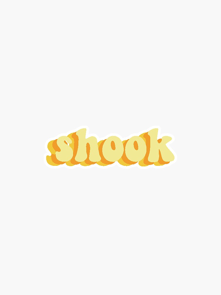 "Small yellow 'shook' sticker" Sticker for Sale by MD-design | Redbubble