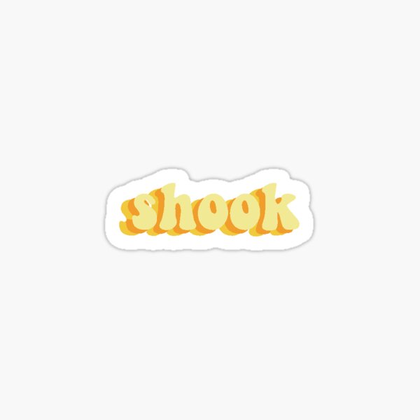 "Small yellow 'shook' sticker" Sticker for Sale by MD-design | Redbubble