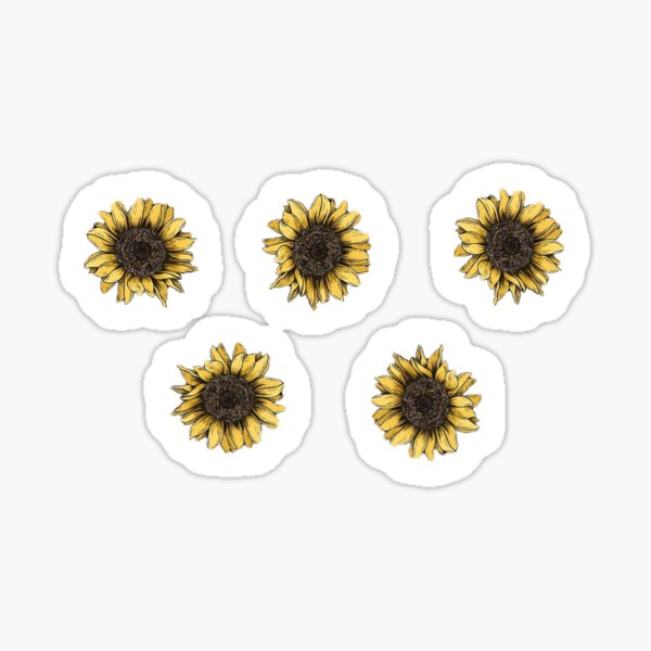 "Sunflower Sticker Pack" Sticker by leahhodgdon | Redbubble