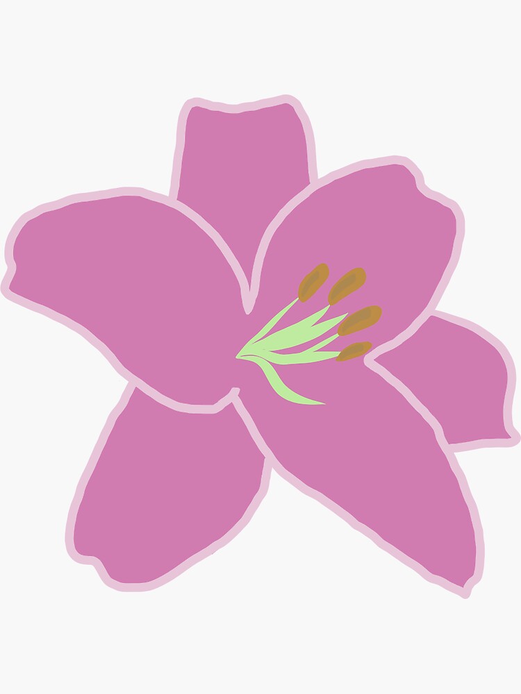 "Pink Lily Flower " Sticker by LilyBelle2006 | Redbubble