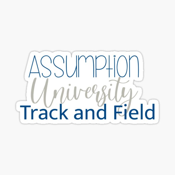 "Assumption University Track and Field" Sticker for Sale by kelseyes22 ...