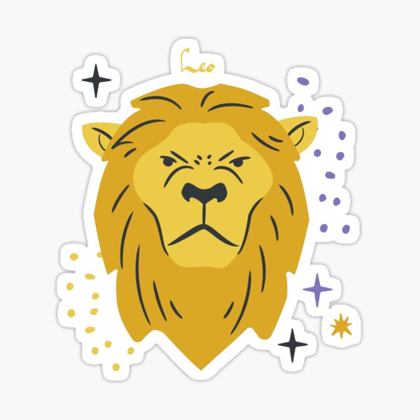 ""Leo" zodiac sign" Sticker by campfiredesigns | Redbubble