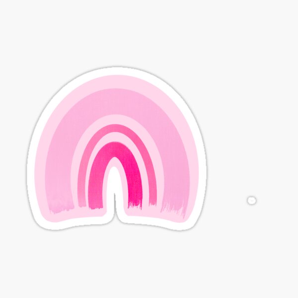 "Aesthetic Pink Rainbow" Sticker for Sale by izzy-sophia | Redbubble