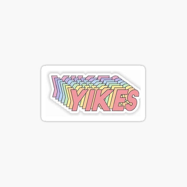 "pastel YIKES" Sticker by maddylee134 | Redbubble