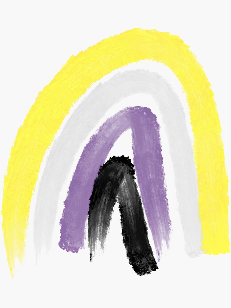 "Non-binary Pride Rainbow" Sticker for Sale by castielxnovak | Redbubble