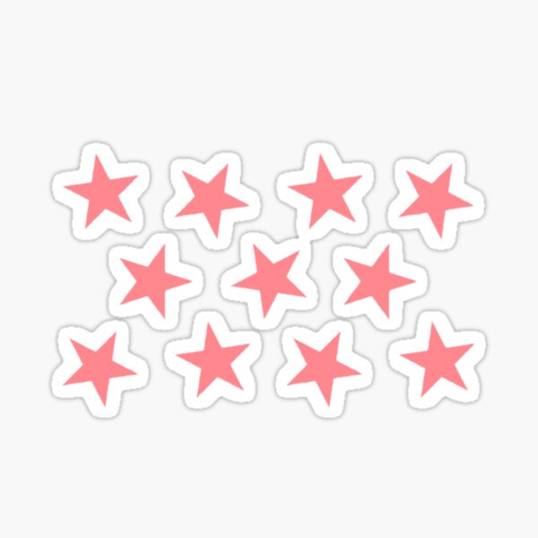 "Pink star sticker pack" Sticker by meghanbutler06 | Redbubble