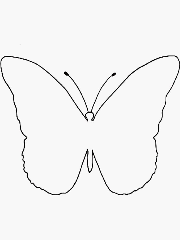 "black butterfly outline" Sticker by sammglass | Redbubble
