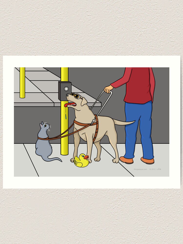 "Guide Dog Guide (A Visual Gag)" Art Print by Thingsesque | Redbubble