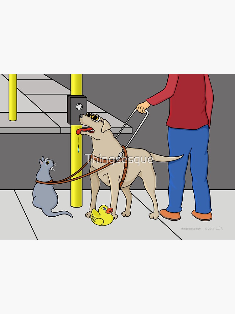 "Guide Dog Guide (A Visual Gag)" Art Print by Thingsesque | Redbubble