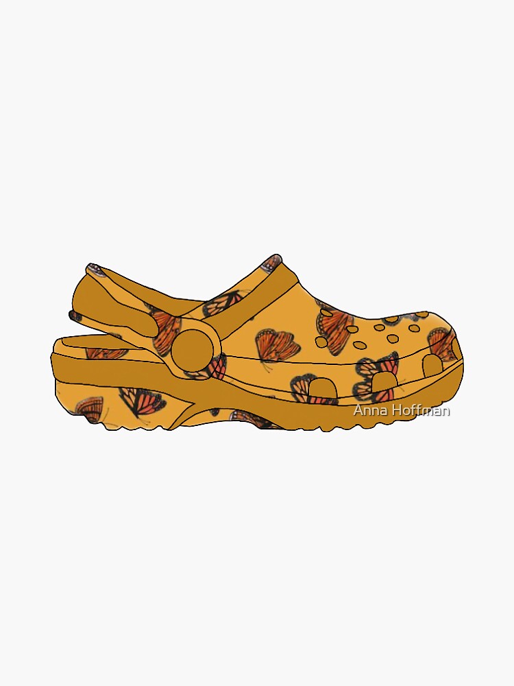 "Butterfly crocs" Sticker by Abanana224 | Redbubble
