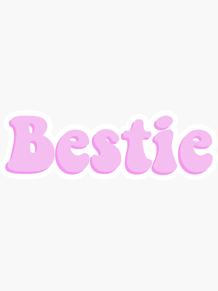 "Pink bestie sticker" Sticker for Sale by stickers-by-G | Redbubble