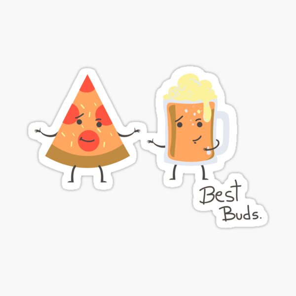 "Best Buds" Sticker by Asezo | Redbubble