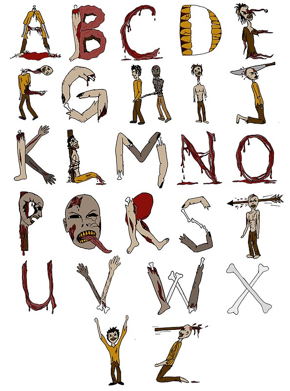 "Zombie Alphabet" by codyvandezande | Redbubble