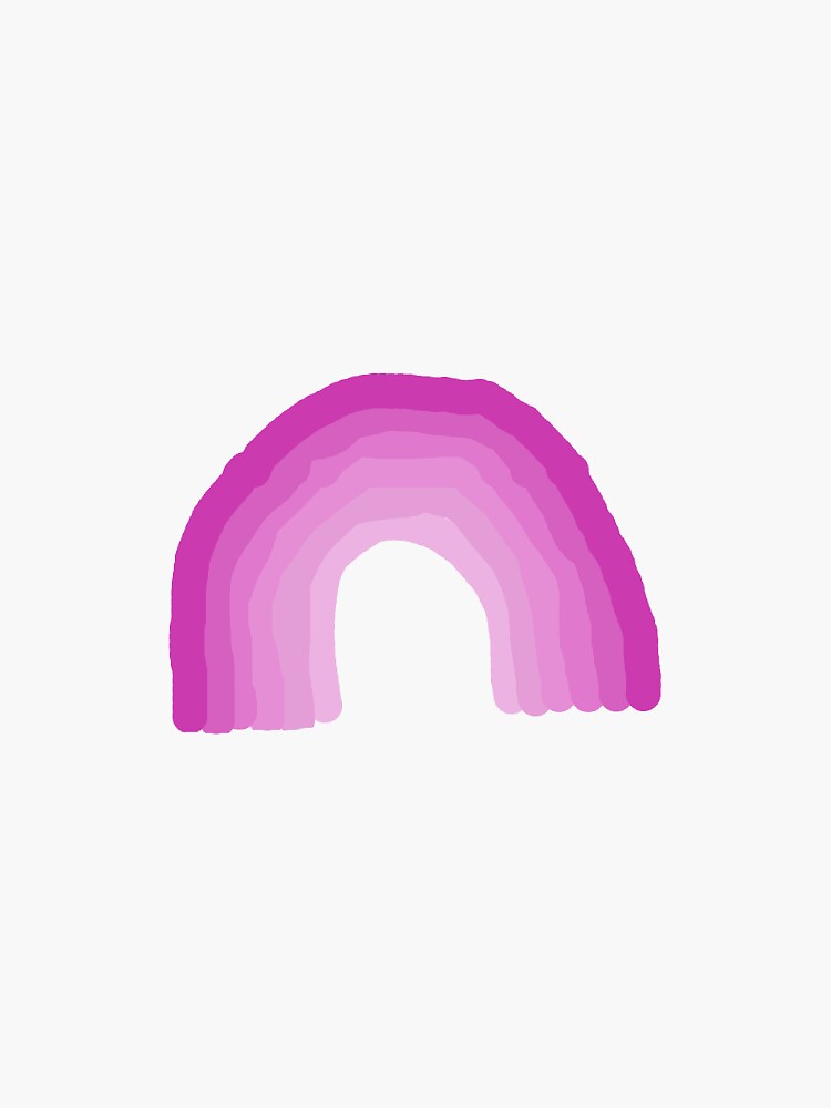 "shades of pink rainbow" Sticker by lestickerz | Redbubble