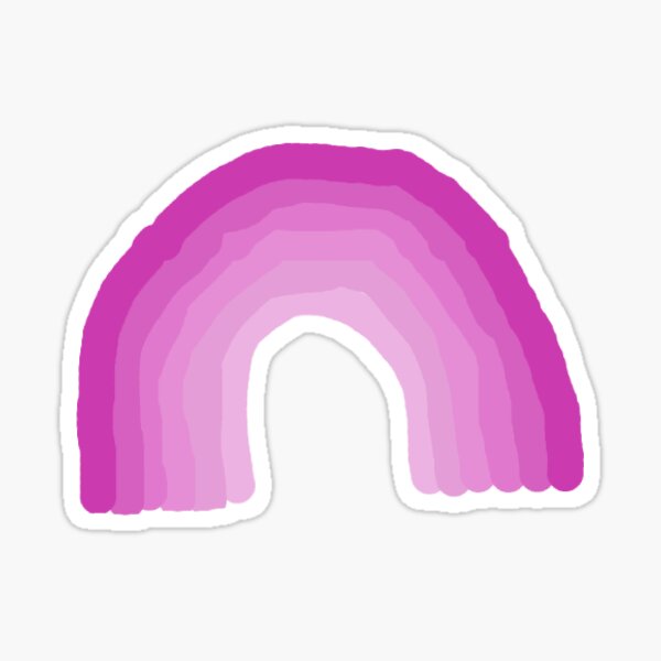 "shades of pink rainbow" Sticker by lestickerz | Redbubble
