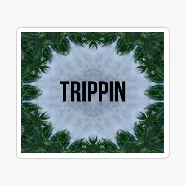 "TRIPPIN" Sticker by BLACKMOONISH | Redbubble
