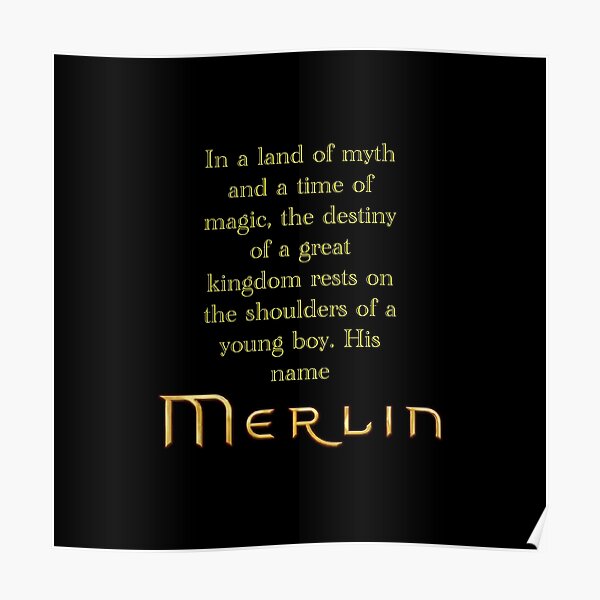 "Merlin Intro" Poster for Sale by Tello1 | Redbubble