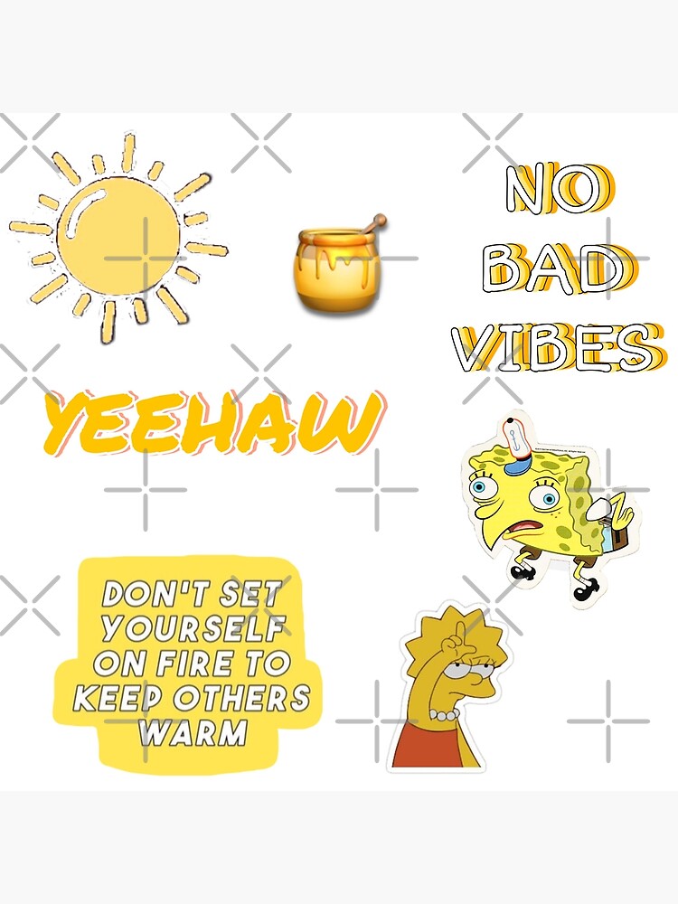 "yellow sticker pack" Poster for Sale by Ariana1414 | Redbubble