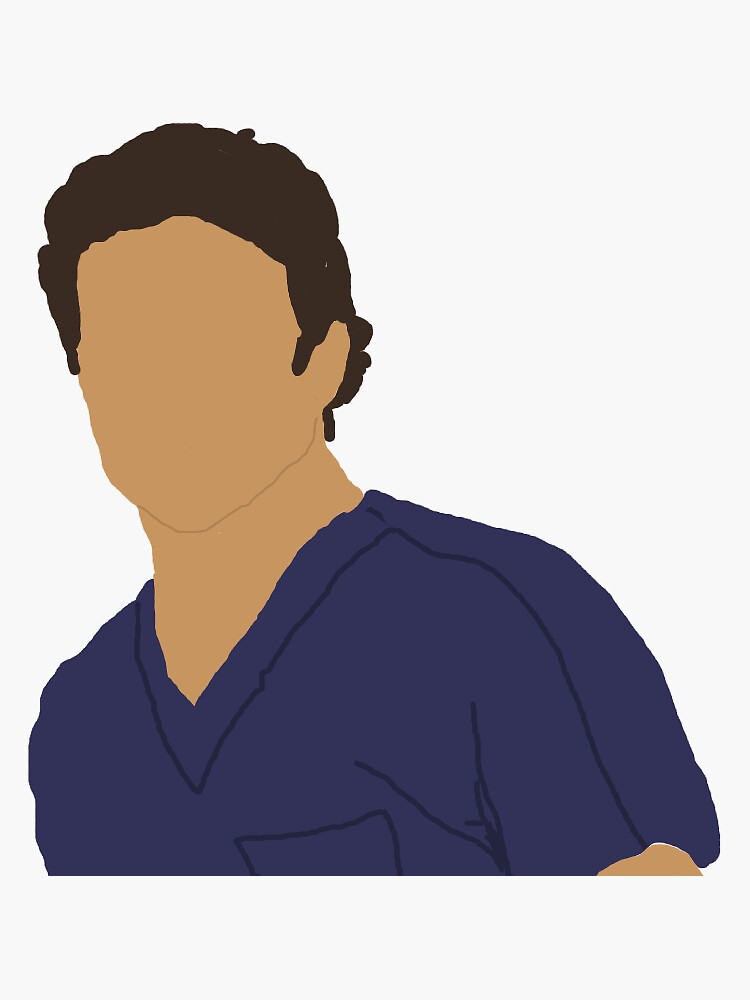 "Derek Shepherd outline drawing" Sticker for Sale by libby-andersenn ...