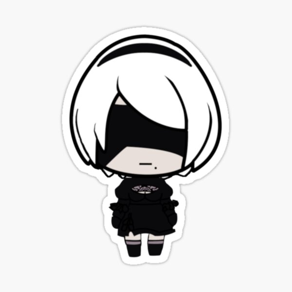 "2B" Sticker for Sale by sqigly | Redbubble