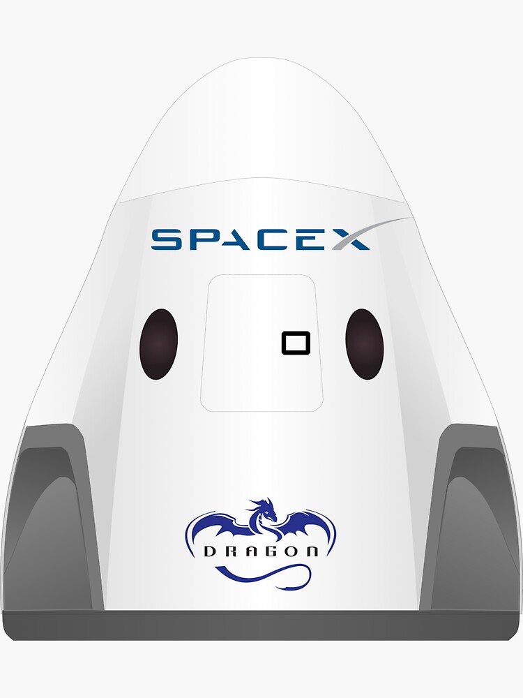 "SpaceX Crew Dragon" Sticker by circumbinary | Redbubble